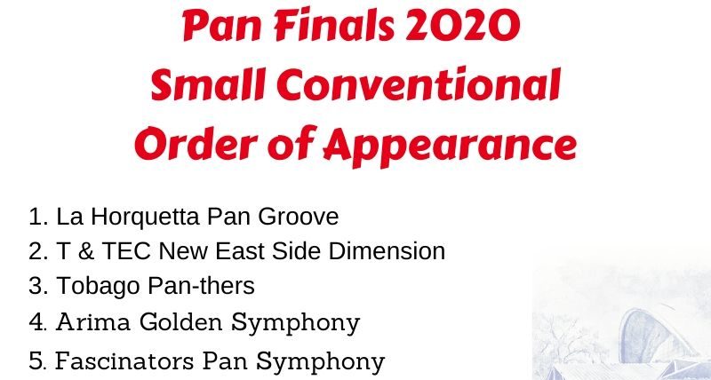Order of Appearance: Panorama Finals 2020 Small Bands | My Trini Lime