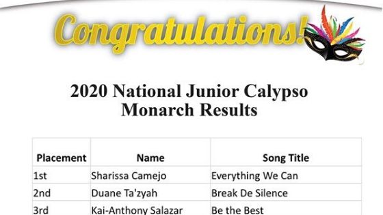 New Junior Calypso Monarch 2020 | My Trini Lime